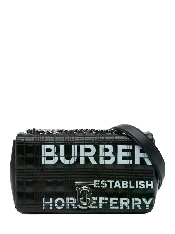 Burberry Small Patent Horseferry Lola Crossbody Bag - Black