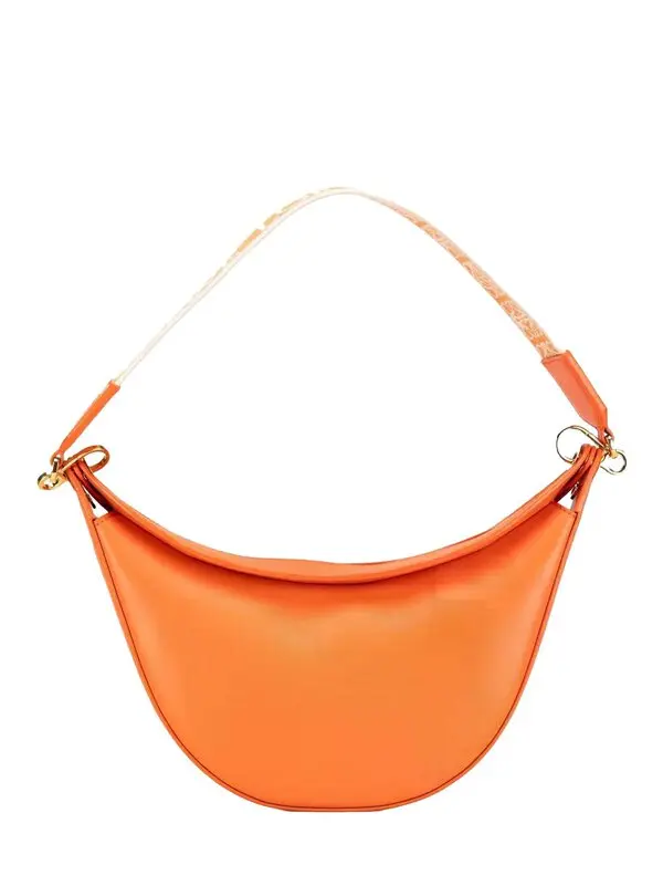 Loewe 2022 Small Leather Luna Hobo Bag - Orange