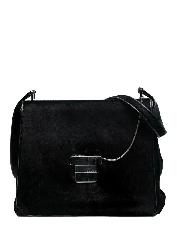 Gucci 20th Century Pony Hair Shoulder Bag - Black