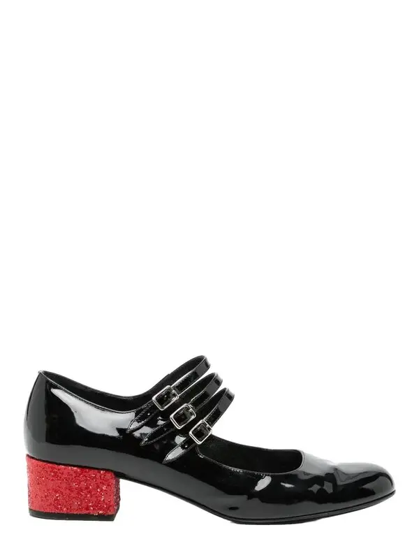 Saint Laurent Triple-strap Mary Jane Pumps - Black