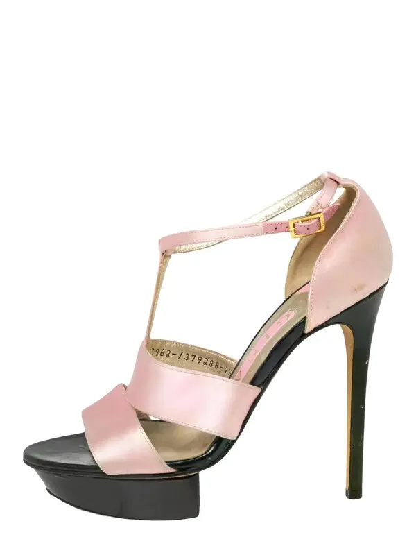 GINA 120mm Satin Platform Sandals - Pink
