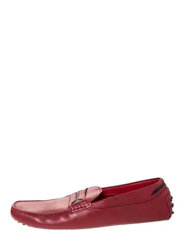 TOD'S Vintage Leather Loafers - Red