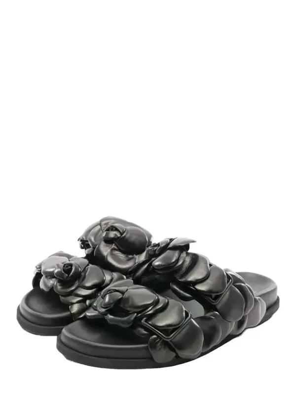 Valentino Garavani Atelier Rose-detail Sandals - Black