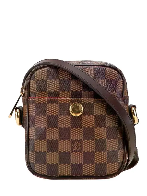 LOUIS VUITTON 2005 Damier Ebene Rift Crossbody Bag - Brown