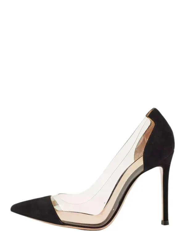 GIANVITO ROSSI 100mm Plexi Transparent-panel Stiletto Pumps - Black