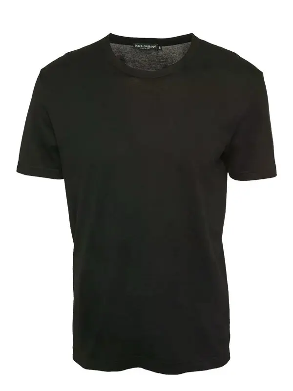 Dolce & Gabbana Crew-neck Cotton T-shirt - Black