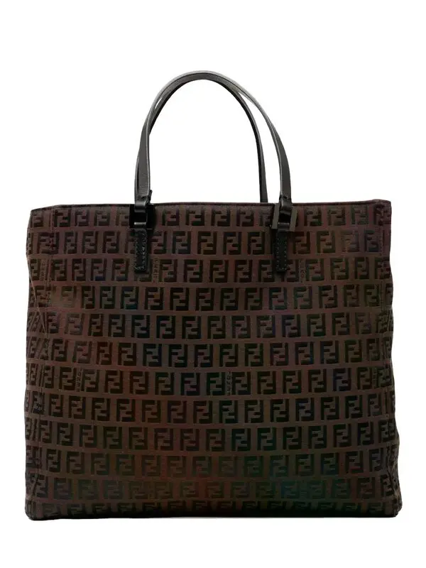 Fendi Zucchino Canvas Tote Bag - Brown