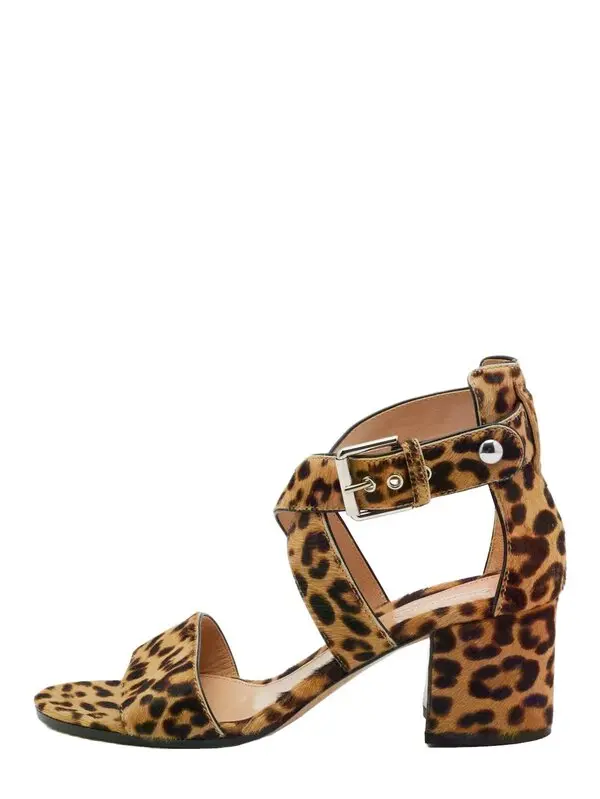 GIANVITO ROSSI 60mm Leopard-print Sandals - Brown