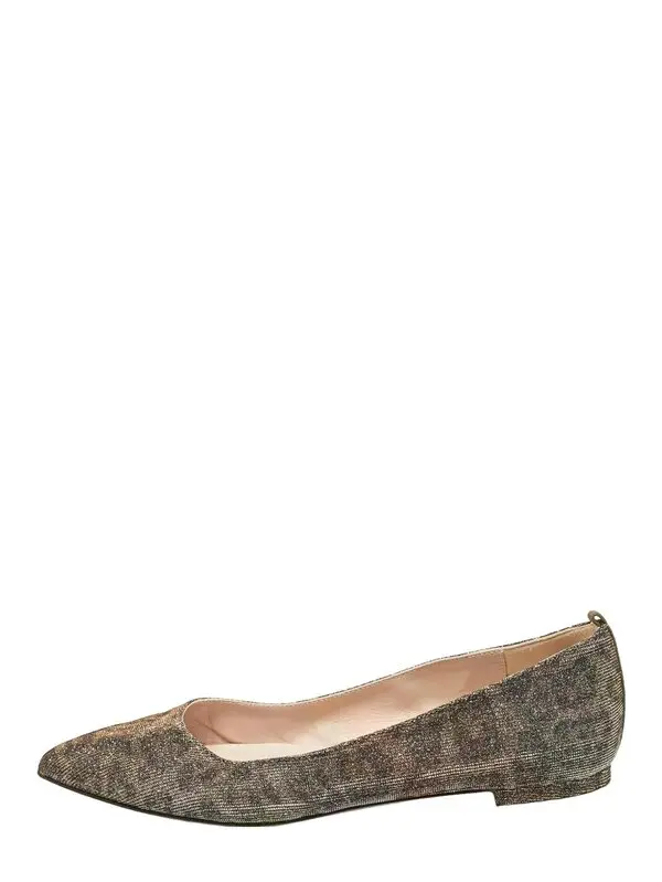 Sjp By Sarah Jessica Parker Glittered Point-toe Flat Pumps - Gold