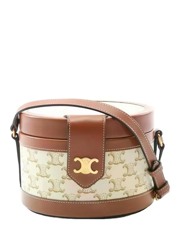 Celine Triomphe-pattern Shoulder Bag - Neutrals
