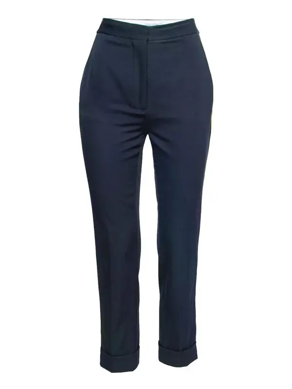 Stella McCartney Wool Straight-leg Trousers - Blue