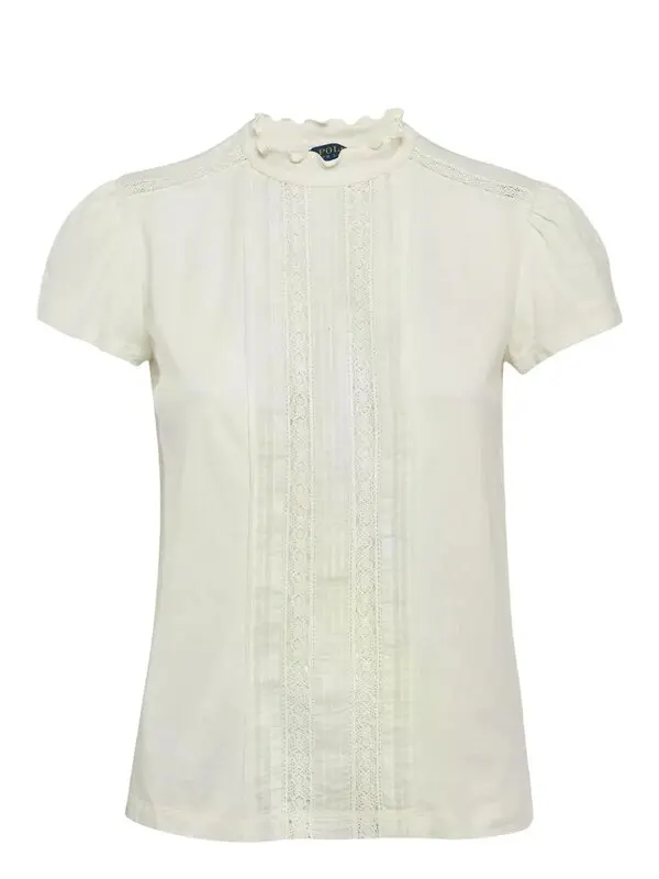 Polo Ralph Lauren Lace-trim T-shirt - Neutrals