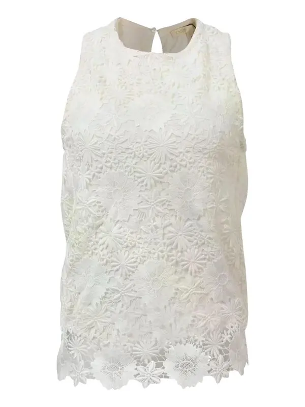 Maje Lidony Floral-lace Blouse - White