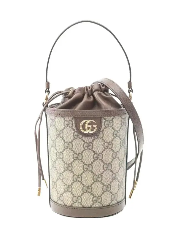 Gucci Ophidia Gg Supreme Mini Bucket Bag - Brown