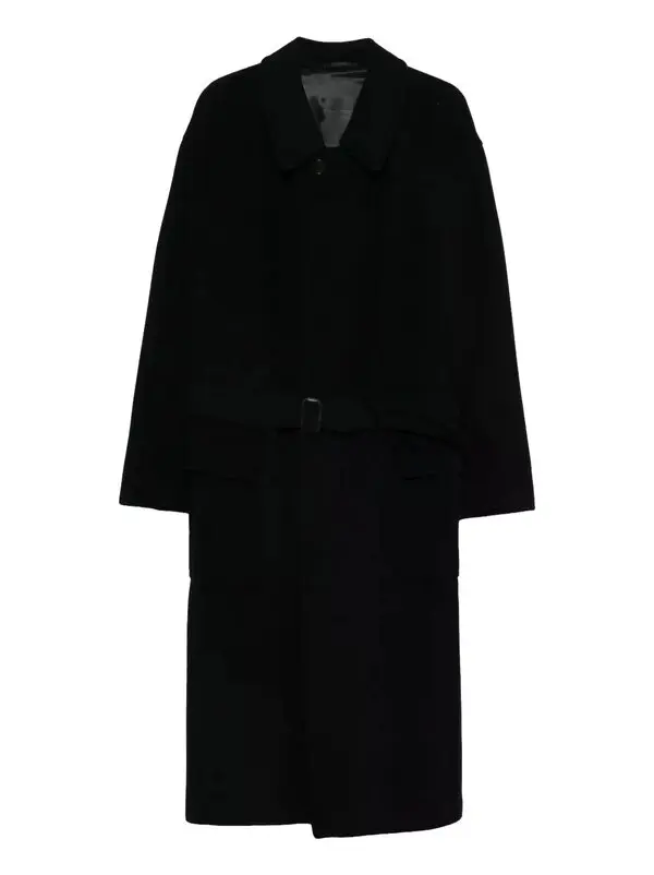 Gianfranco Ferre 1980s Belted Coat - Black