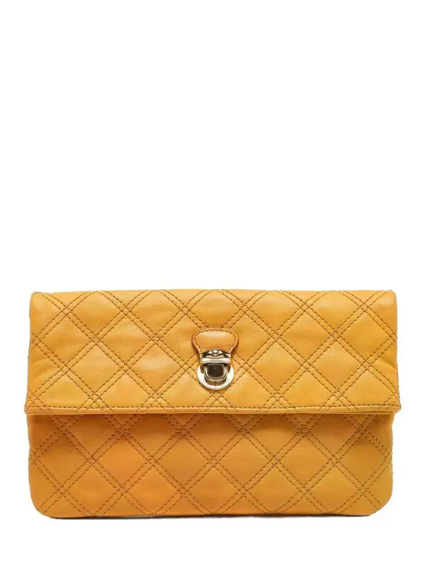 Marc Jacobs Quilted Leather Clutch - Orange