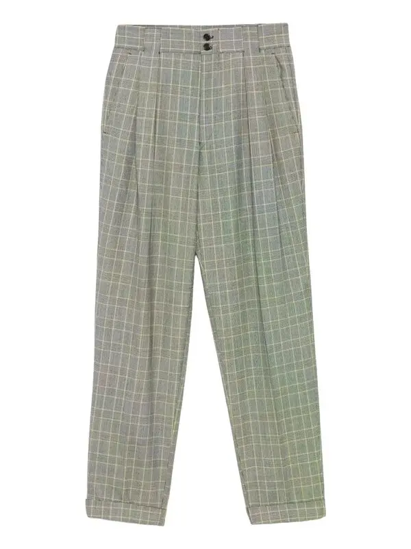 Versace 1980s Check-pattern Trousers - Black