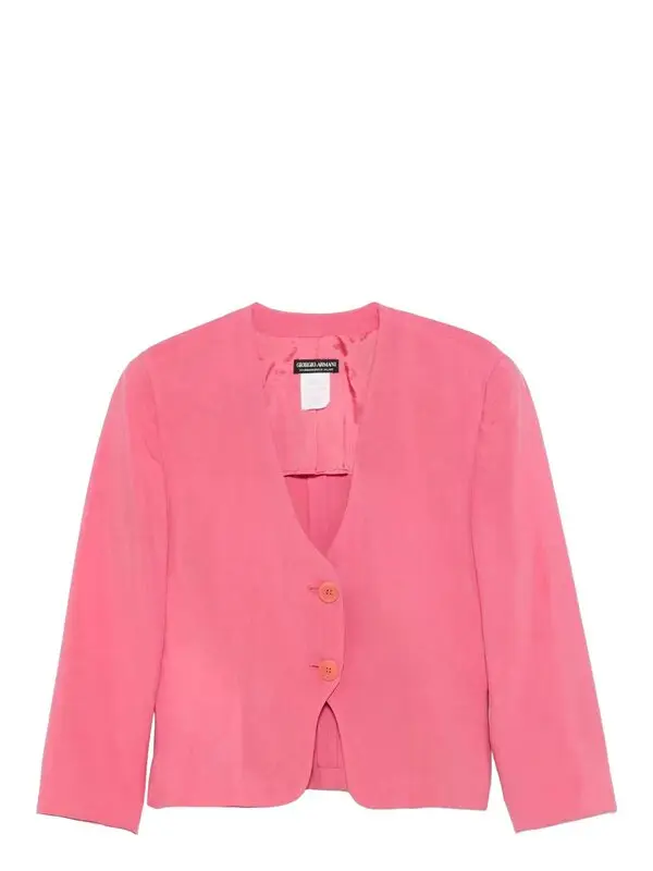 Giorgio Armani 1990s Cropped Jacket - Pink