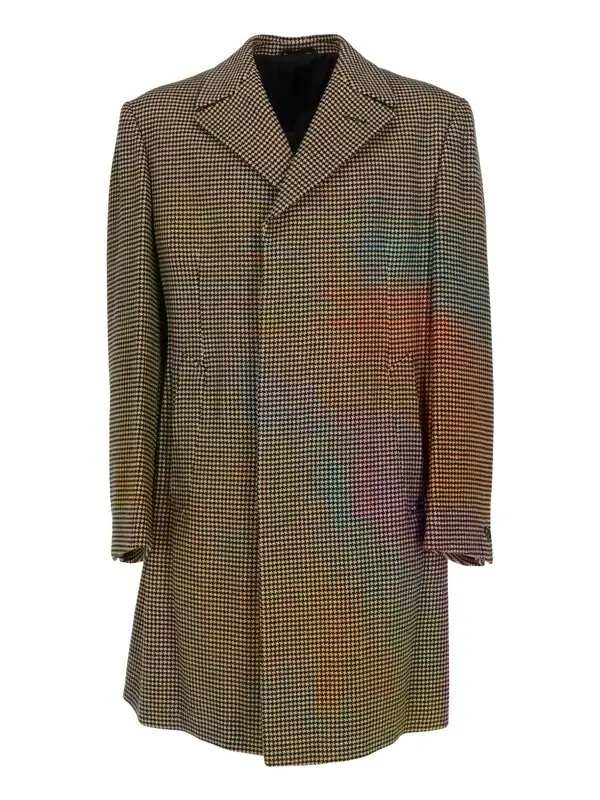ROMEO GIGLI 1990s Patterned Coat - Brown