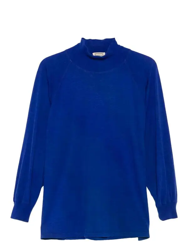 Versace 1980s Wool Sweater - Blue