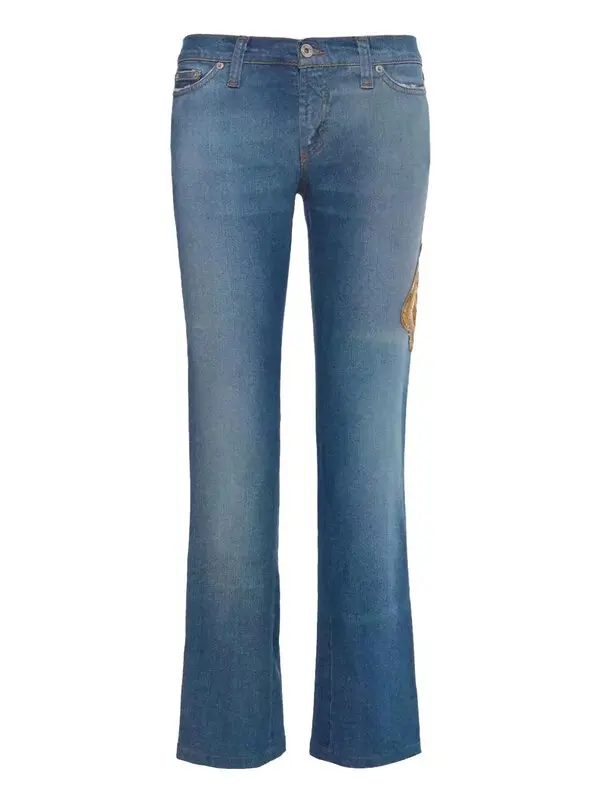 Dolce & Gabbana Sequin-embellished Straight Leg Jeans - Blue