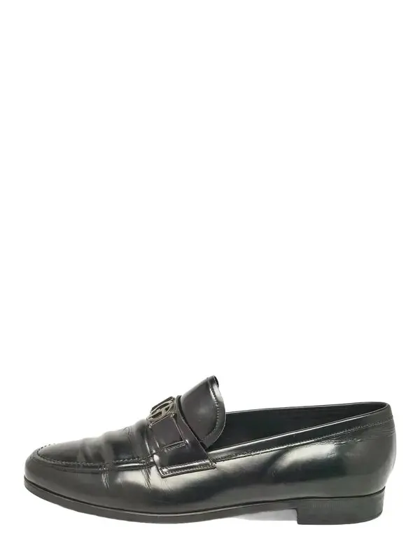 Giorgio Armani Leather Loafers - Black