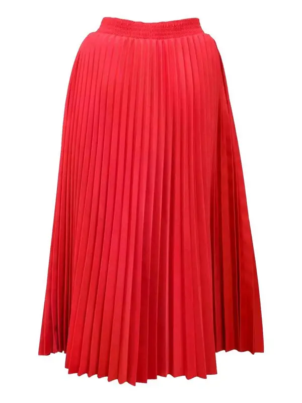 Balenciaga 830mm Midi Pleated Skirt - Red