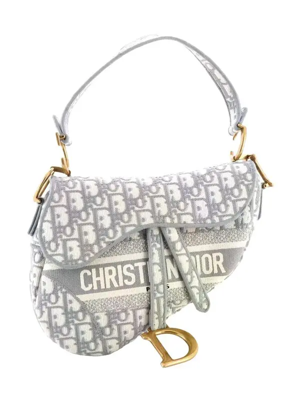Dior Saddle Handbag - Grey