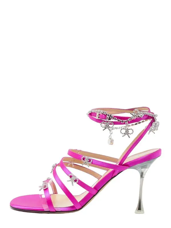 Mach & Mach 90mm Camille Embellished Sandals - Pink