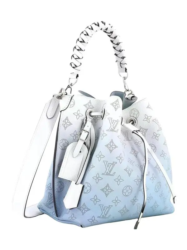 LOUIS VUITTON Muria Mahina Leather Bucket Bag - Blue