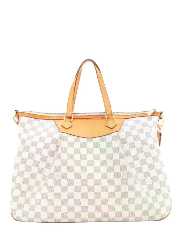 LOUIS VUITTON Siracusa Gm Damier Shoulder Bag - White
