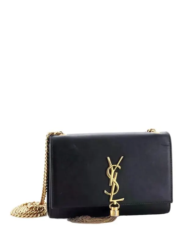 Saint Laurent Classic Monogram Tassel Small Crossbody Bag - Black