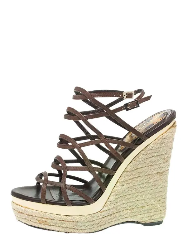 Roberto Cavalli 130mm Strappy Espadrilles - Brown