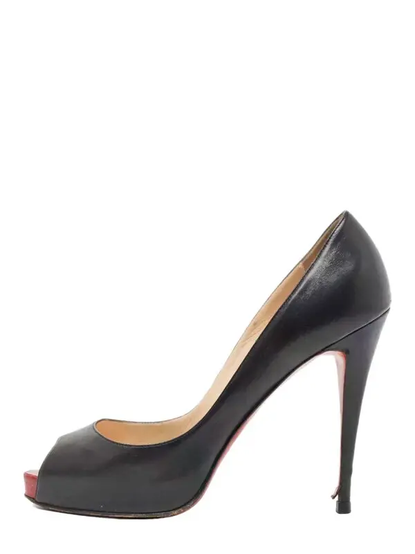 CHRISTIAN LOUBOUTIN 130mm Leather Peep-toe Pumps - Black