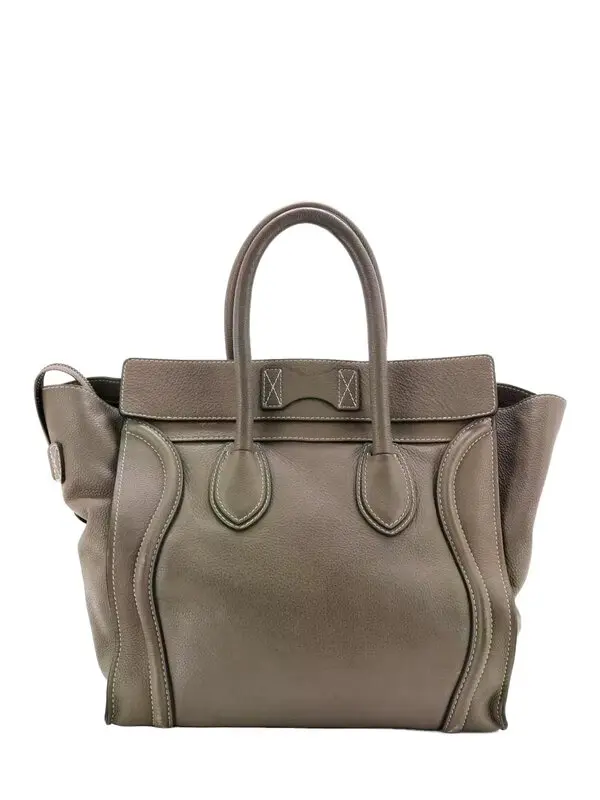 Celine Luggage Bag Grainy Leather Mini Tote - Grey