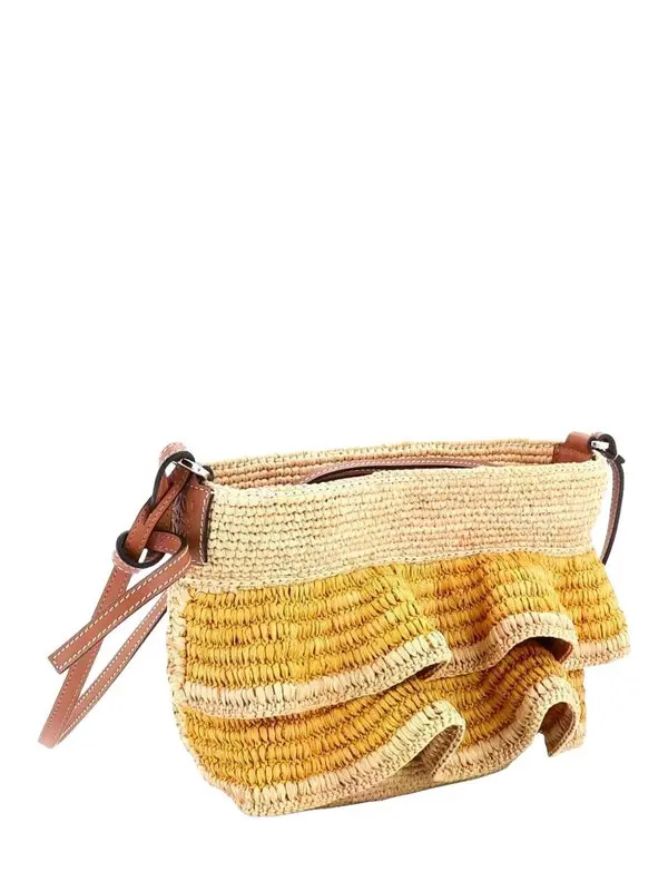 Loewe Ruffle Pochette Crossbody Bag - Neutrals