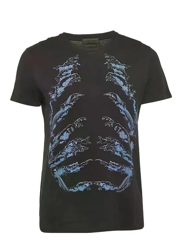 Alexander McQueen Graphic-print Cotton T-shirt - Black