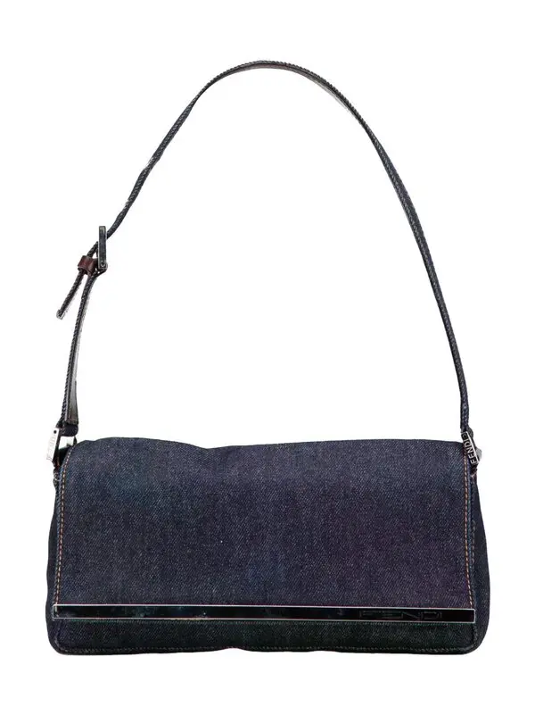 Fendi 2000-2010 Denim Shoulder Bag - Blue