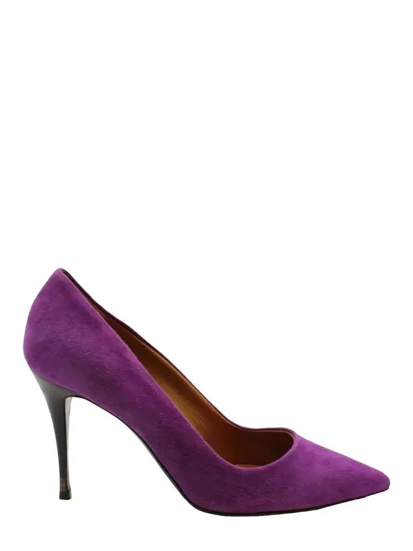 Fendi Pointed-toe Suede Pumps - Purple