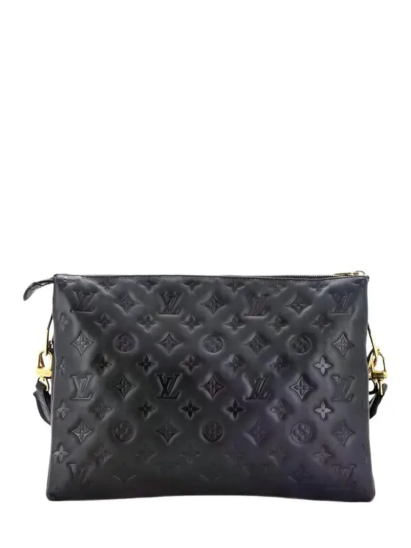 LOUIS VUITTON Coussin Mm Crossbody Bag Monogram Embossed Lambskin - Black