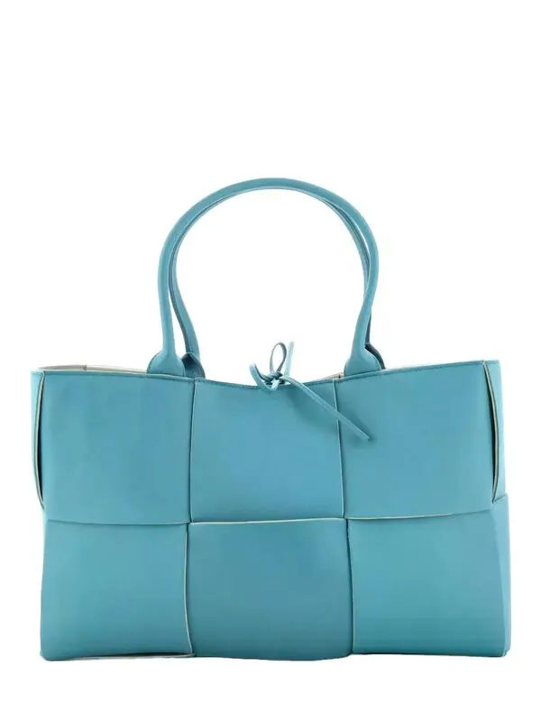 Bottega Veneta Arco Maxi Intrecciato Leather Medium Tote Bag - Blue