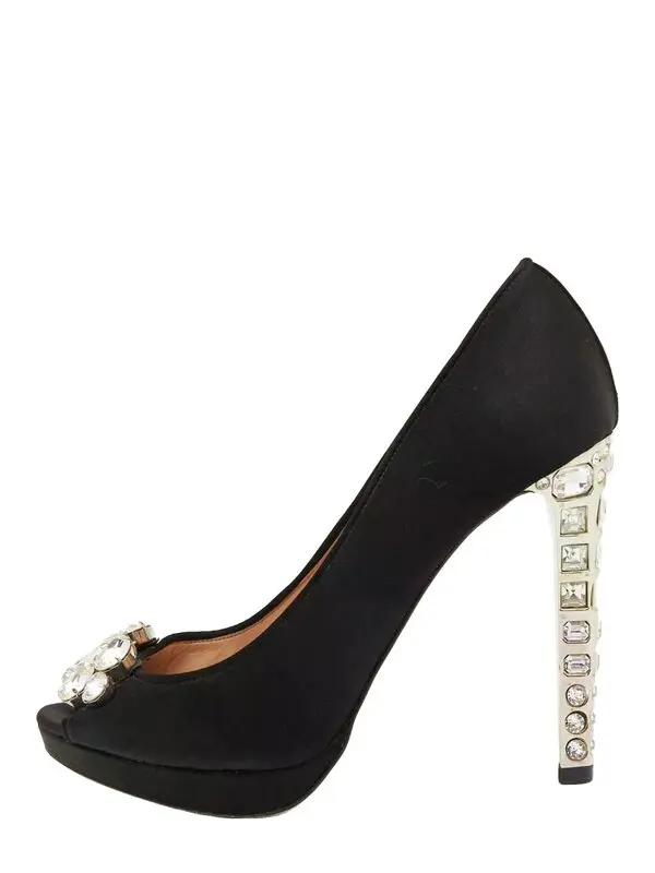 Miu Miu 115mm Satin Pumps - Black