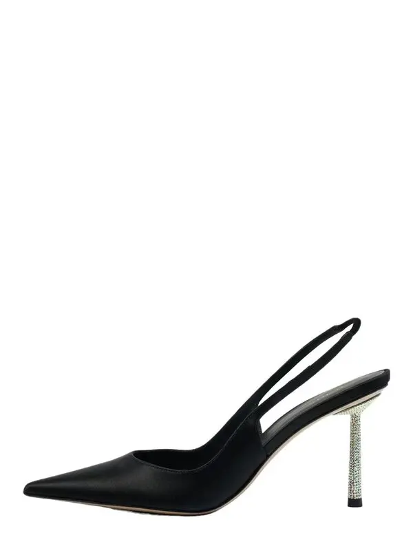 LE SILLA Slingback Crystal-heel Pumps - Black