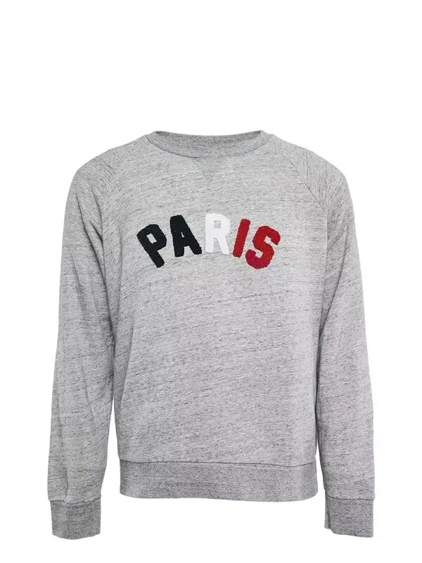 Sandro Paris Lettering Crewneck Sweatshirt - Grey