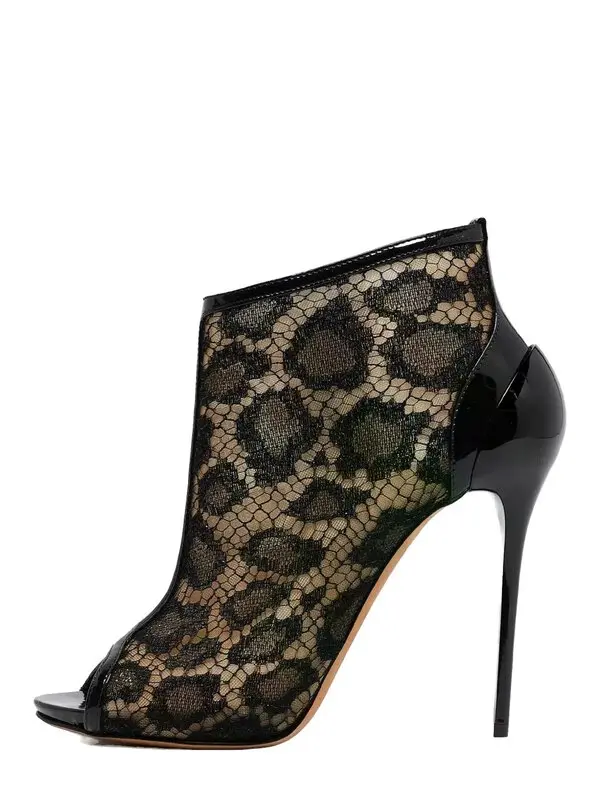 Alexander McQueen 125mm Leopard-mesh Pumps - Black