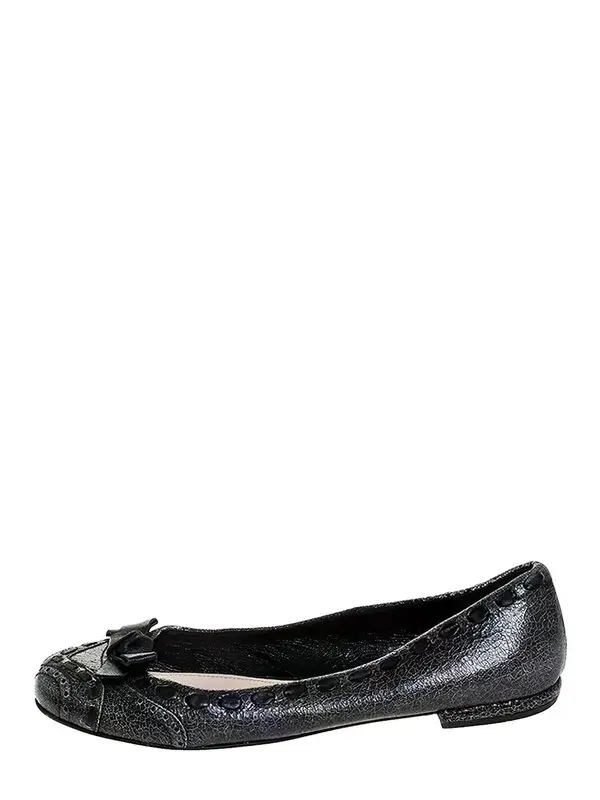 Prada Bow-detailed Ballet Flats - Black