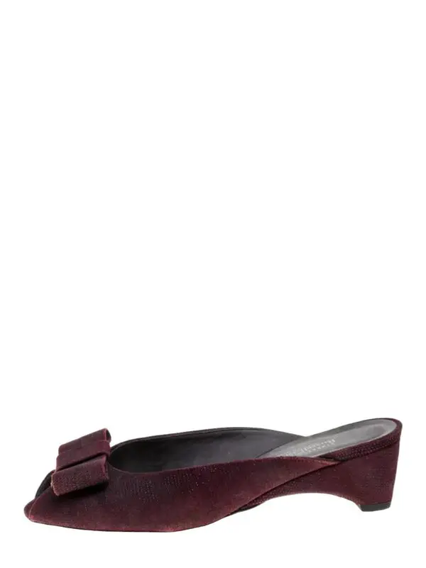 STUART WEITZMAN 50mm Bow-detail Mules - Red