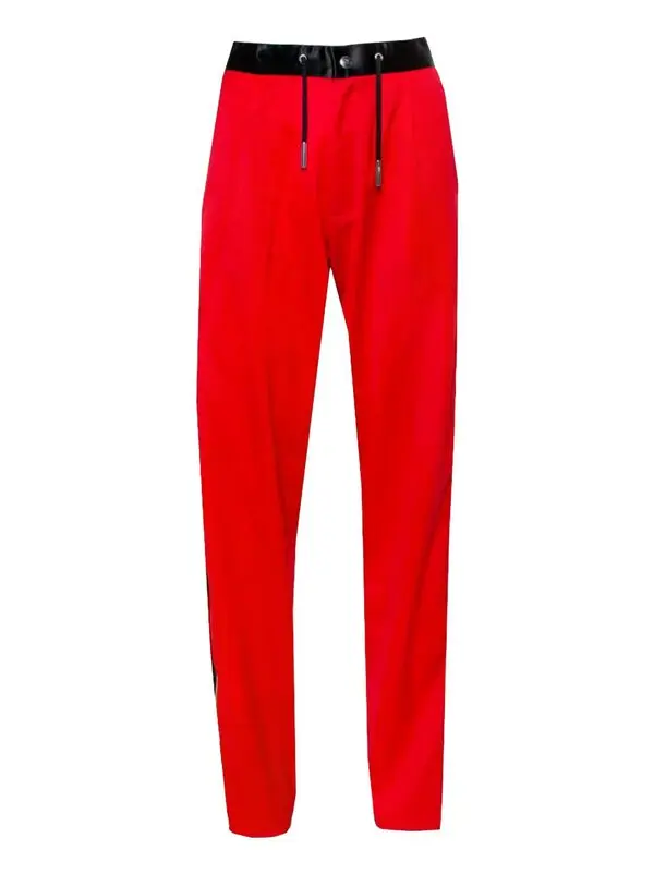 MARQUES' ALMEIDA Drawstring-waist Trousers With Satin Stripes - Red