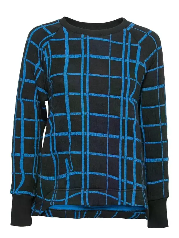 Kenzo Check-pattern Crew-neck Sweater - Black