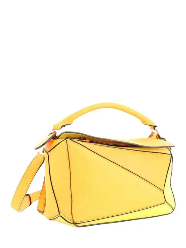 Loewe Puzzle Bag Leather Satchel - Yellow